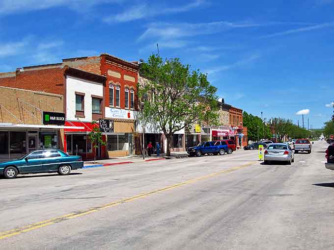 Brick facades and vintage charm line Chadron's welcoming main street, where shopping local isn't a trend—it's tradition.