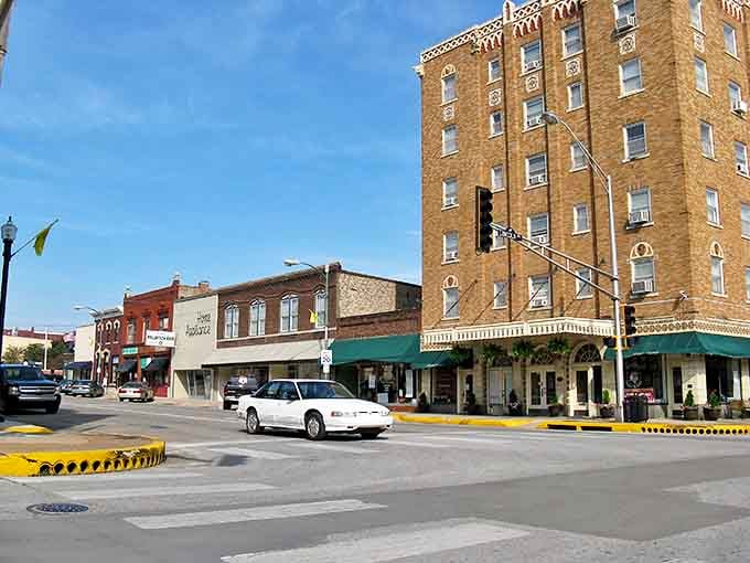 The stately hotel in downtown Chanute stands as a reminder that small-town Kansas knows a thing or two about architectural grandeur.