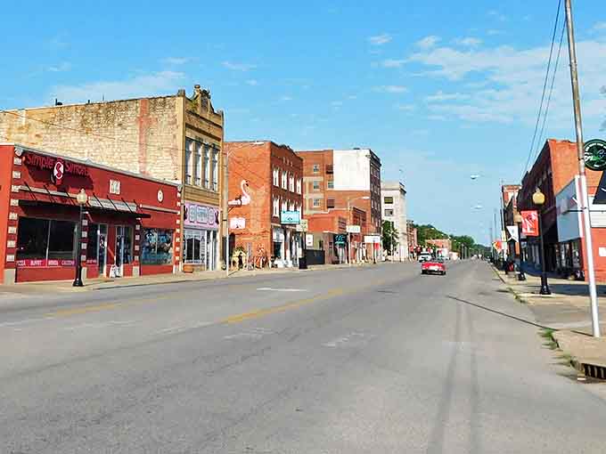The wide streets of Pawhuska invite leisurely strolls past charming storefronts where shopkeepers know customers by name.