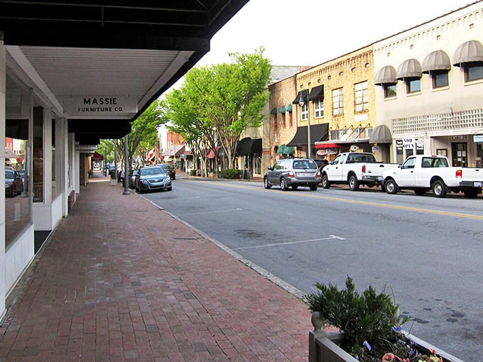 Brick sidewalks and historic buildings create Waynesville's postcard-perfect downtown. Massie Furniture has probably seen generations of local gossip!