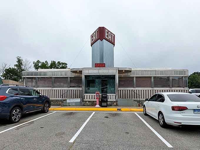Zip's silver exterior gleams against Connecticut skies. A no-nonsense diner where the only filter is the one making your coffee.