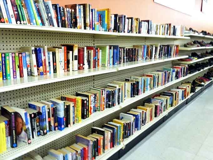 Literary gold mines await between these shelves. From bestsellers to forgotten classics, each book represents someone else's finished journey, ready for yours to begin.