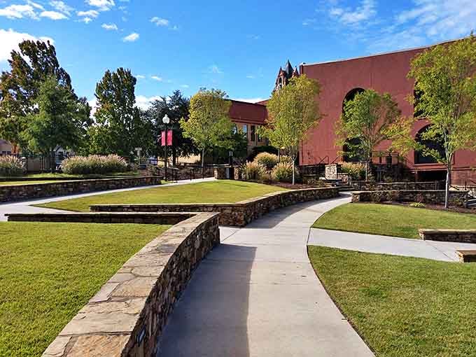 Carolina Wren Park's terraced green spaces invite lazy afternoon picnics or impromptu frisbee matches. Urban design that actually remembers humans need places to relax.