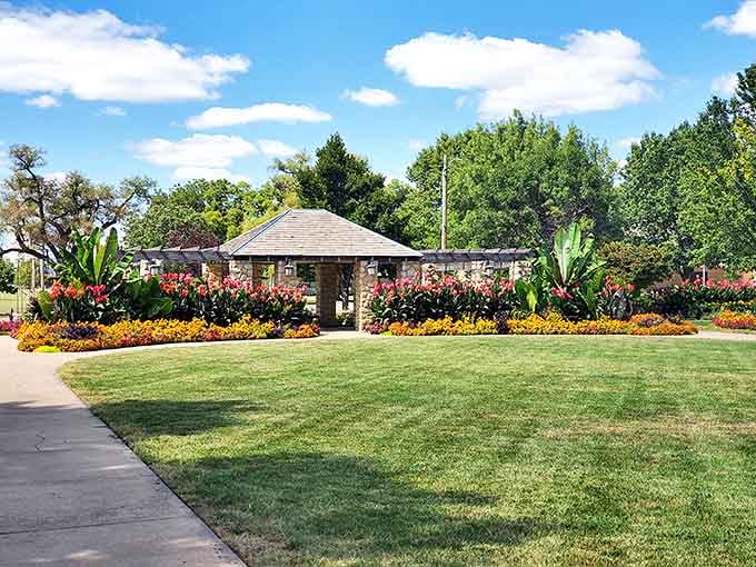 Eisenhower Park's vibrant flower gardens offer a kaleidoscope of color that changes with the seasons, providing the perfect backdrop for morning strolls.