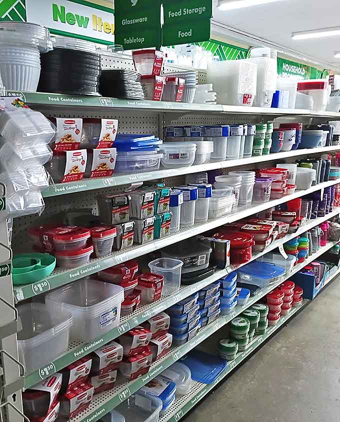 Food storage containers as far as the eye can see! Organize your leftovers without organizing yourself into bankruptcy.