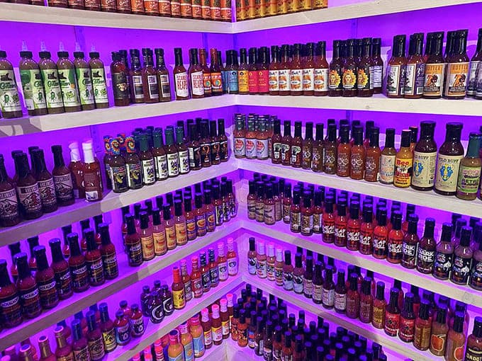 The hot sauce library that would make any spice enthusiast weep tears of joy&mdash;or perhaps that's just the ghost pepper talking.