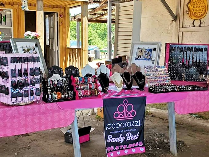 Paparazzi jewelry display that proves bling doesn't require breaking the bank. A kaleidoscope of colors arranged with the precision of a gemologist with OCD.