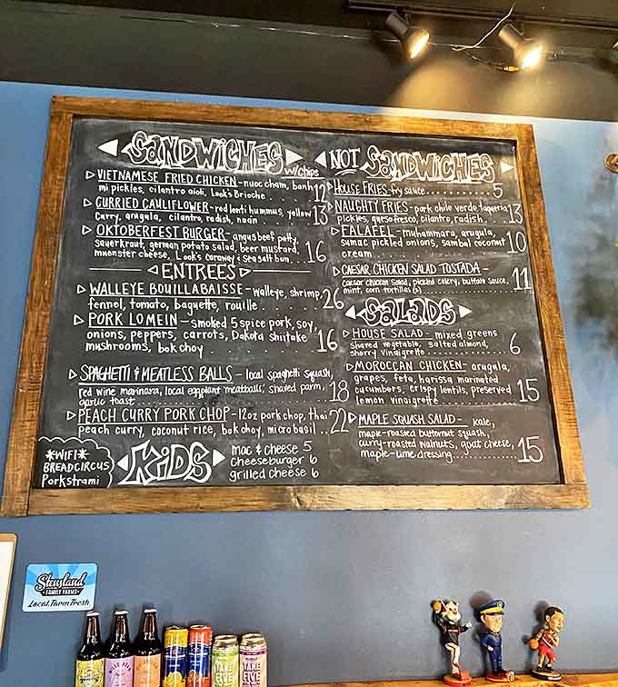 The chalkboard menu reads like a passport to flavor country&mdash;each option more tempting than the last, making decisions deliciously difficult.