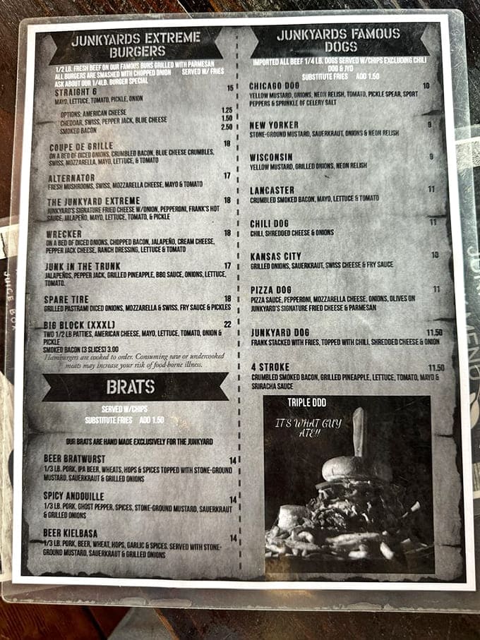 The menu reads like a love letter to American comfort food &ndash; each burger and dog promising a different path to happiness.