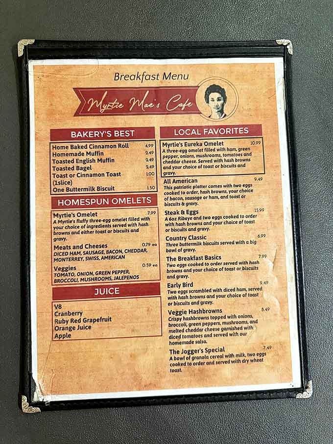 The breakfast menu reads like a love letter to morning indulgence, with homespun omelets and buttermilk biscuits taking center stage.