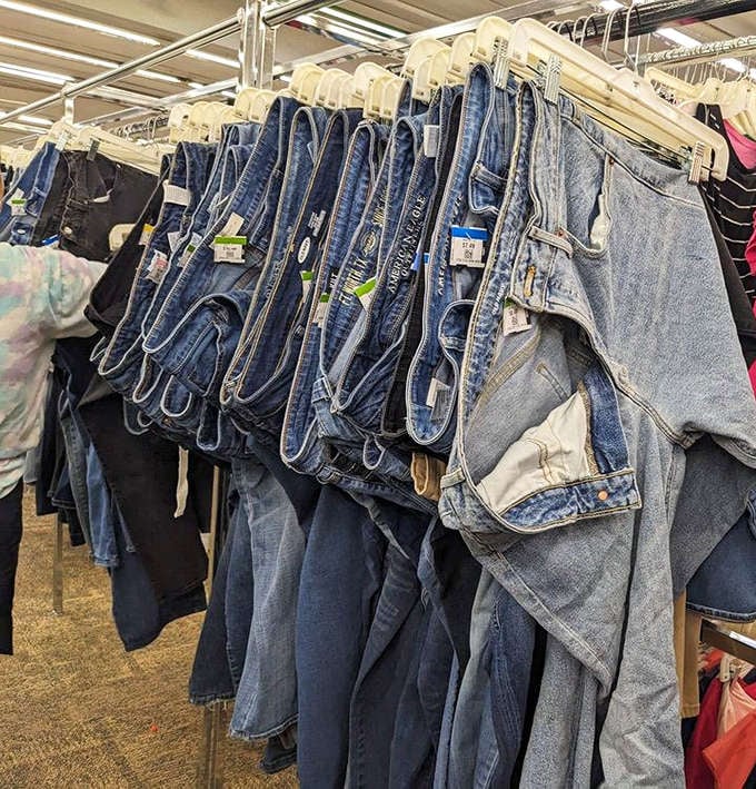 Denim heaven! Each pair of jeans represents a different story, waiting for you to write the next chapter at a fraction of retail cost.