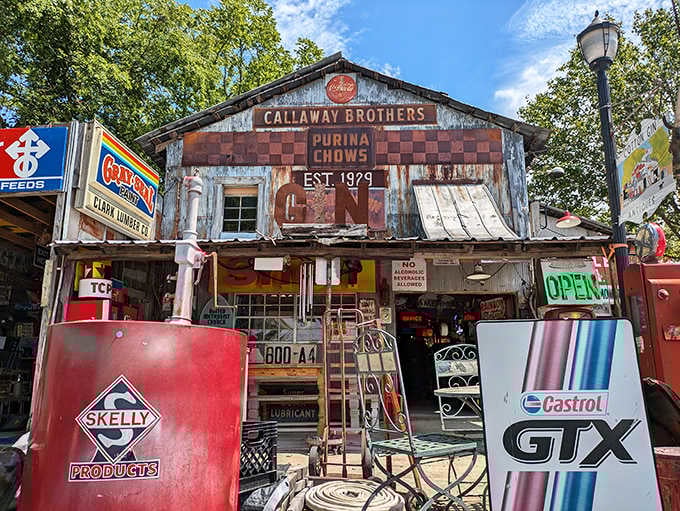 Callaway Brothers Country Store is a time capsule of Americana, where vintage signs and memorabilia create a shopping experience that's equal parts museum and mercantile.