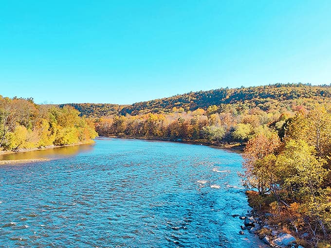 The Delaware River in summer mode &ndash; that perfect blue that makes you wonder why you ever complained about the heat.