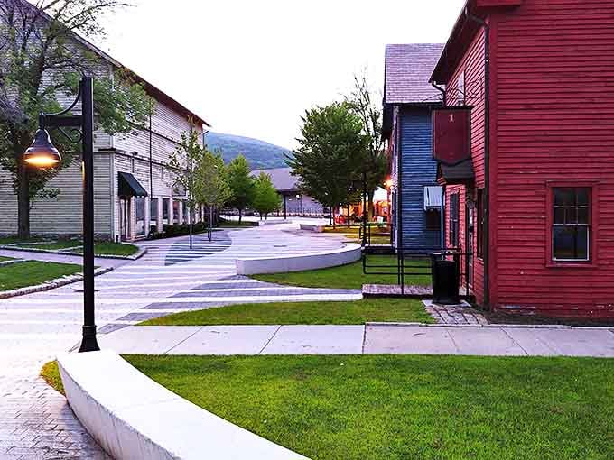 Western Gateway Heritage State Park's colorful buildings tell the story of North Adams' past while pointing toward its creative future.