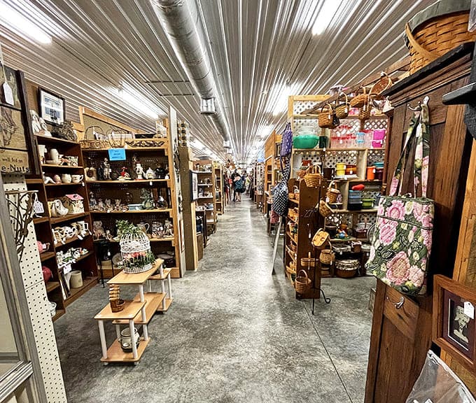Organized chaos at its finest! Each booth tells a different story, with vendors arranging their wares like museum curators.