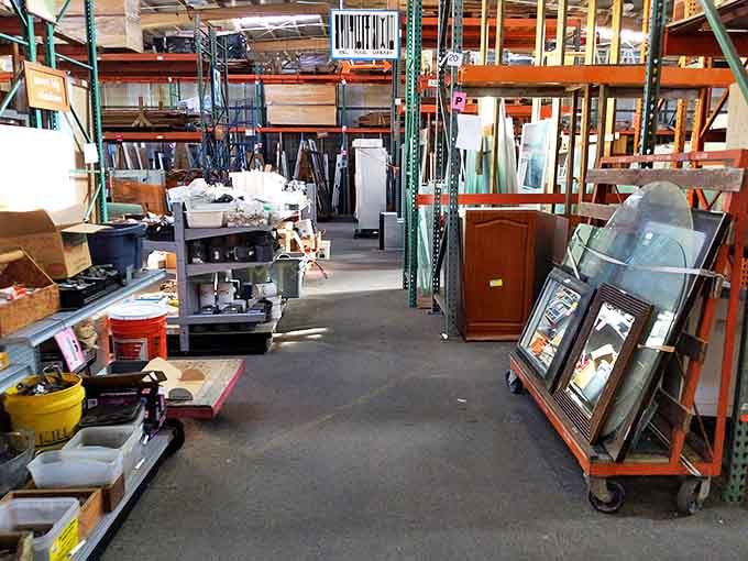 Aisles of possibility stretch before you like a home improvement fantasy where everything comes with a backstory and bargain price.