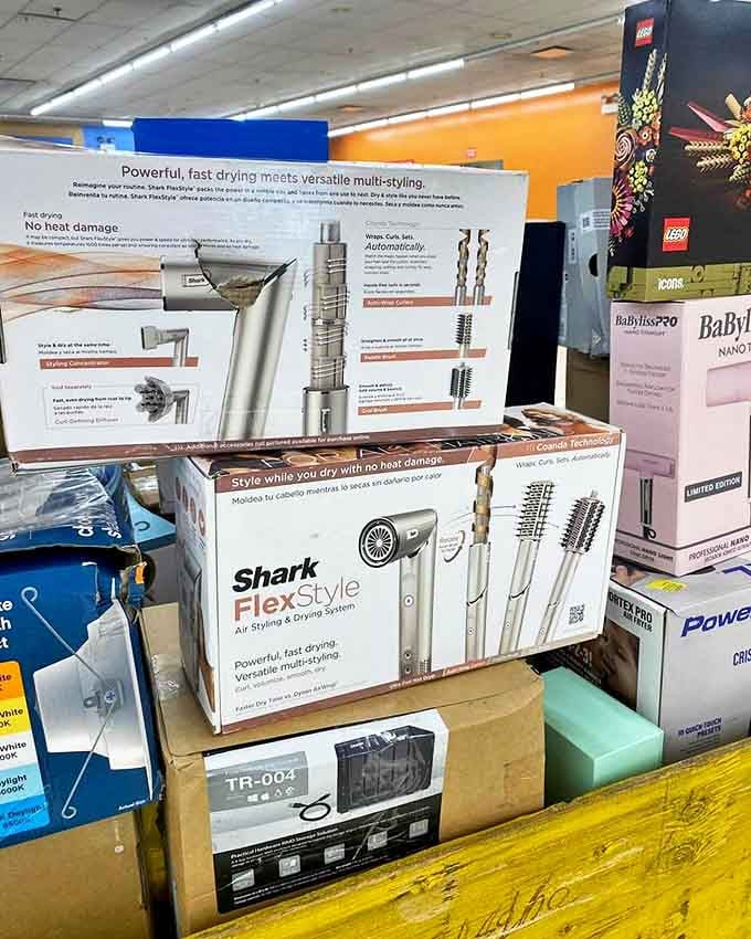 High-end hair tools without the high-end price tags. That Shark FlexStyle would cost triple elsewhere, making this the place where beauty budgets breathe easier.