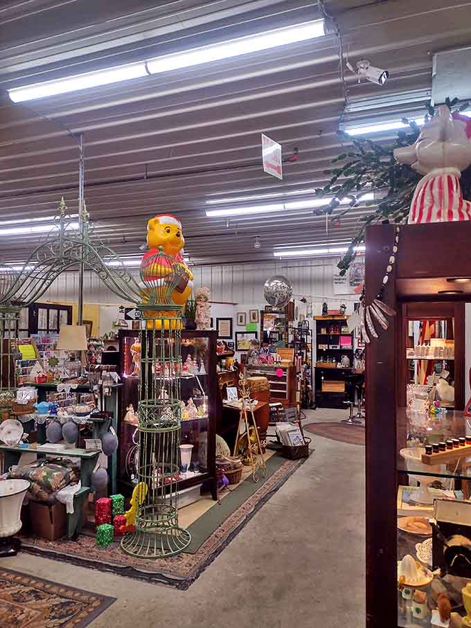 Aisles that seem to stretch into infinity, where fluorescent lights illuminate yesterday's treasures waiting for tomorrow's homes.