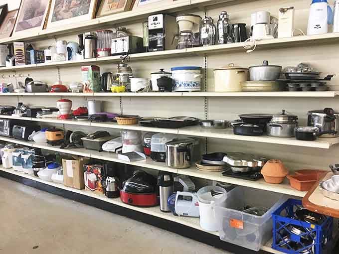 Kitchen gadgets from every decade stand at attention, each with stories to tell and meals yet to make.