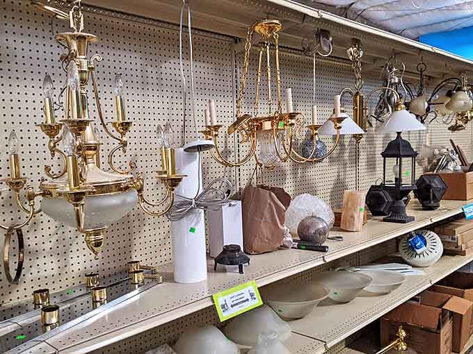 Chandelier heaven! Where yesterday's dining room elegance becomes today's statement piece, all priced less than your monthly coffee budget.