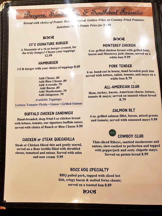 A menu that doesn't need fancy fonts or pretentious descriptions&mdash;just honest food that makes decision-making deliciously difficult.