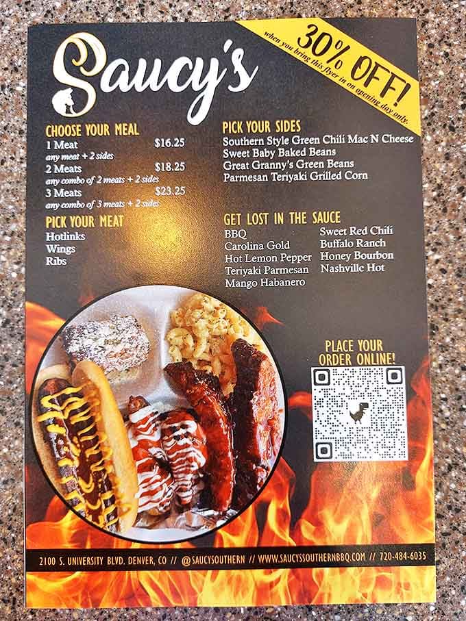 This menu isn't just a list&mdash;it's a roadmap to happiness. "Get Lost in the Sauce" isn't a suggestion, it's the best advice you'll get all week.