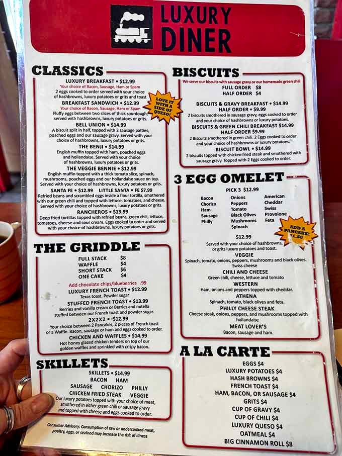 A menu that doesn't need fancy fonts or pretentious descriptions&mdash;just honest food that makes you want to order one of everything.