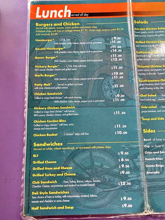 A menu that doesn't need QR codes or fancy fonts &ndash; just straightforward comfort food that speaks directly to your hunger.