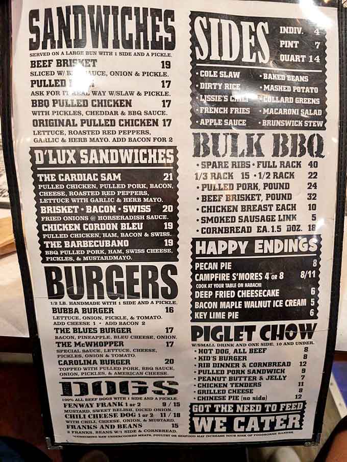 This isn't just a menu—it's a roadmap to happiness. The "Got the Need to Feed" section speaks directly to my soul.