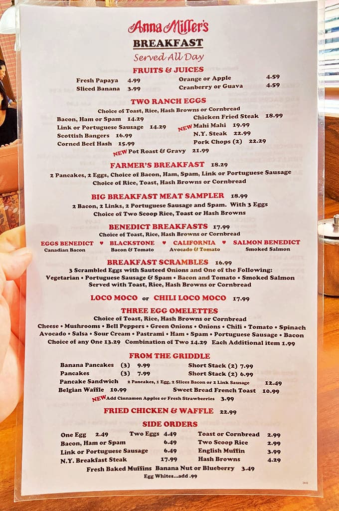 Breakfast served all day? Now that's my kind of place! The menu reads like a comfort food manifesto.