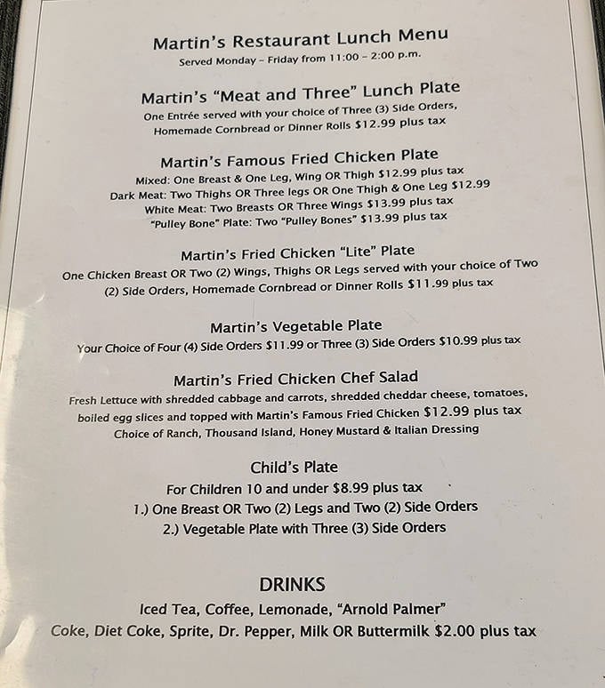 The menu reads like a love letter to Southern cuisine, with the famous fried chicken taking center stage in this delicious drama.