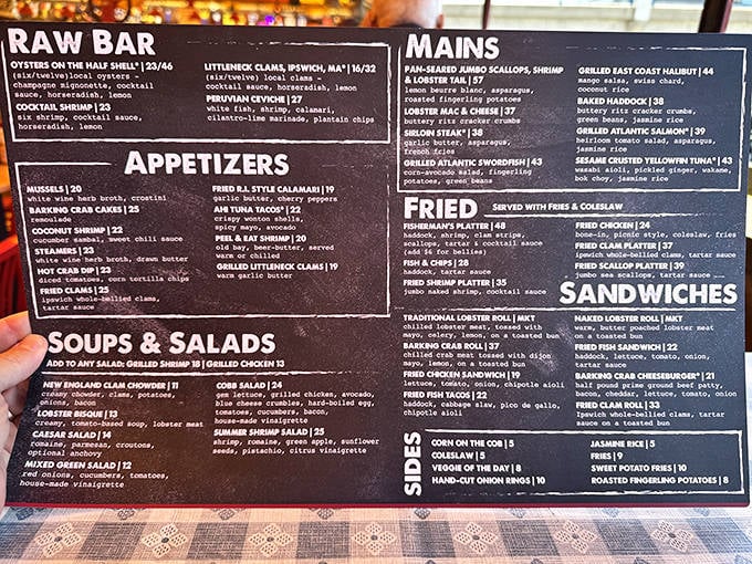 The menu reads like a love letter to the sea. So many treasures from the deep, so little stomach space!