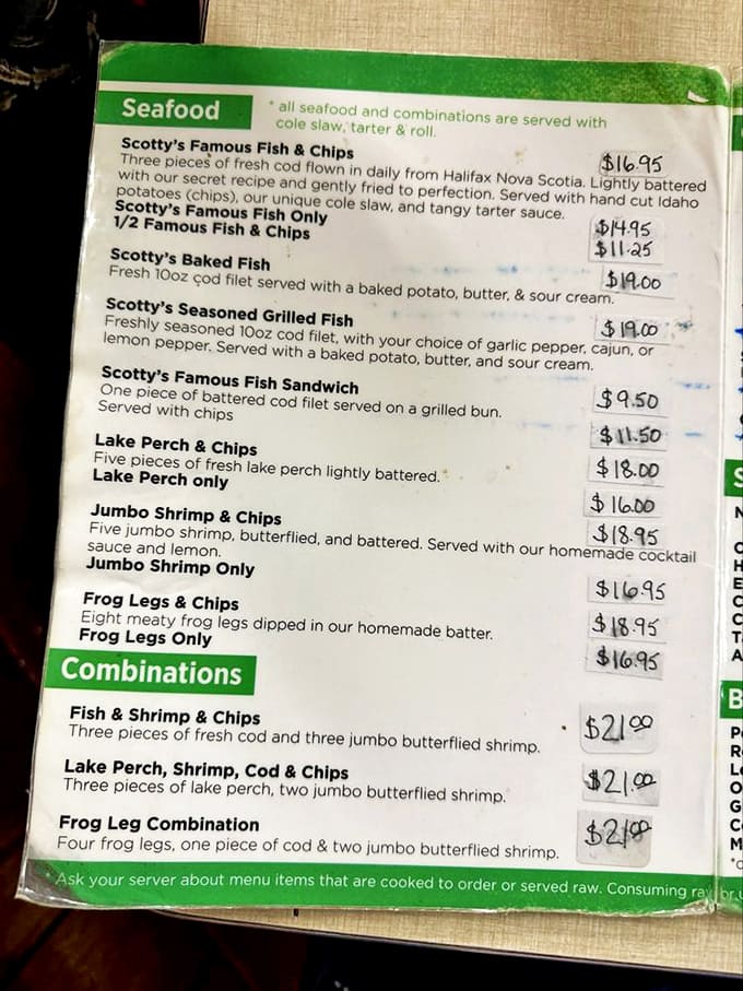 A menu that gets straight to the point&mdash;no fancy descriptions needed when your food has been speaking for itself for decades.