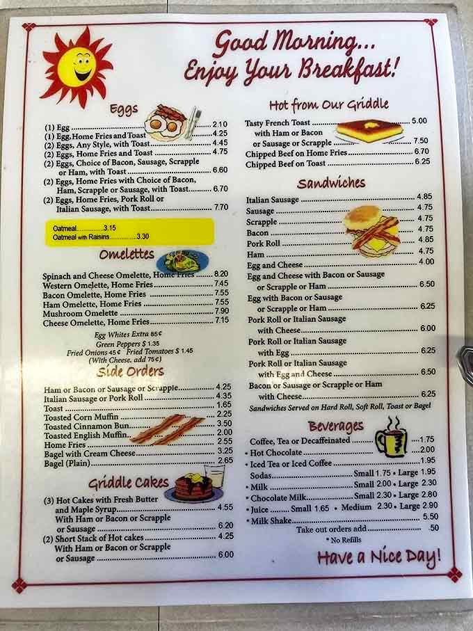 A menu that doesn't need fancy fonts or pretentious descriptions. Just honest food that promises to fix whatever ails you, served with a side of nostalgia.