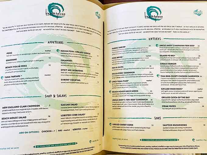 Menu decisions, menu decisions! Each page reveals another temptation that makes you wish you could order one of everything.