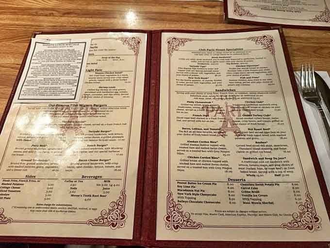 The menu reads like a love letter to carnivores, with that special Alaskan twist that makes seafood lovers equally welcome.
