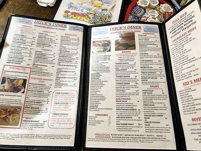 The menu at Duck's doesn't mess around&mdash;packed with classics and coastal specialties, it's a roadmap to breakfast bliss.