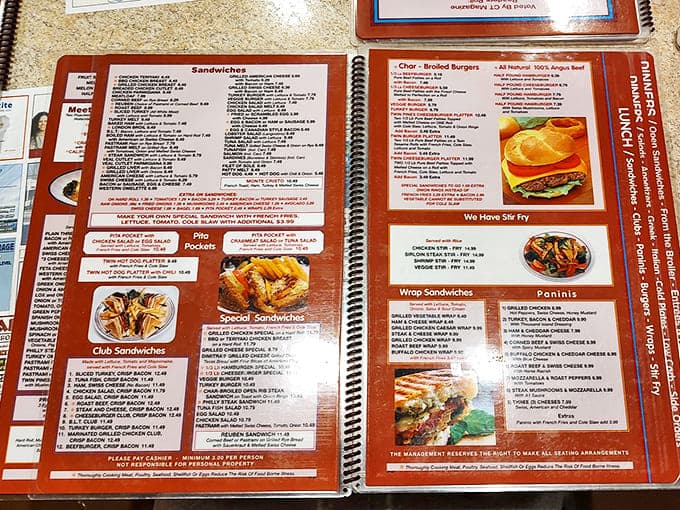 The menu at Twin Pines is like a novel you can't put down, except every chapter ends with you ordering something delicious.