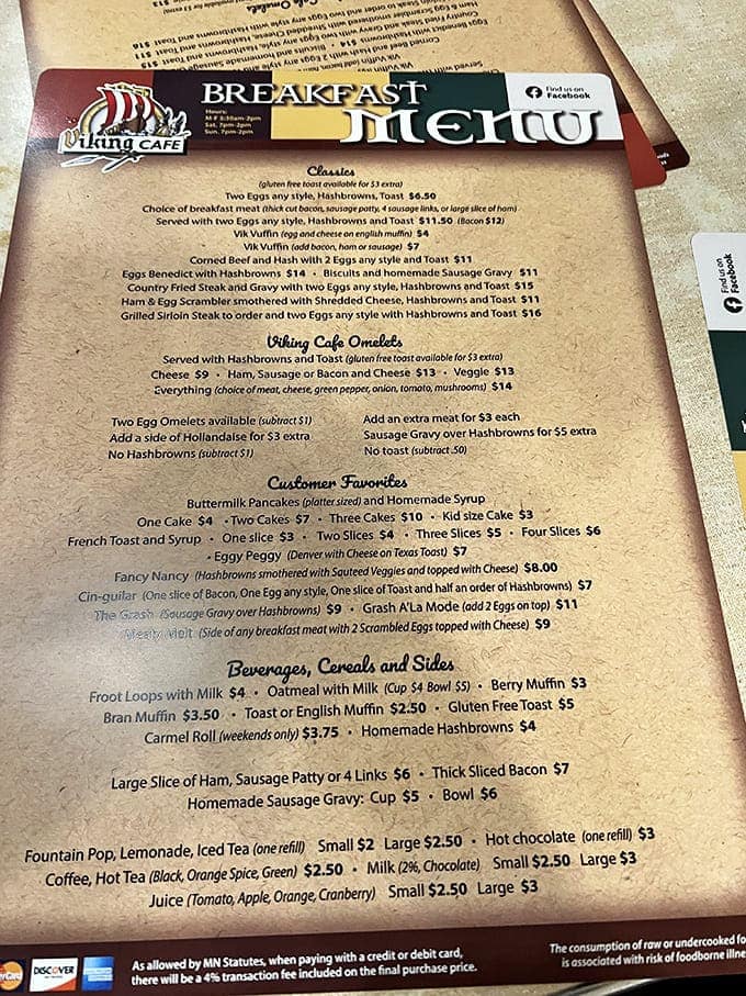 This menu isn't just a list of food &ndash; it's a roadmap to happiness. The "Customer Favorites" section might as well be labeled "Life-Changing Experiences."