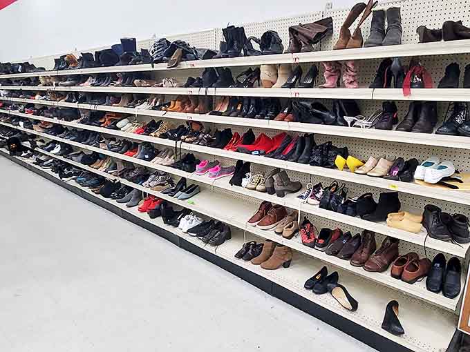 The Imelda Marcos test kitchen of footwear &ndash; where every style, size, and decade of fashion finds temporary residence before joining your closet's collection.