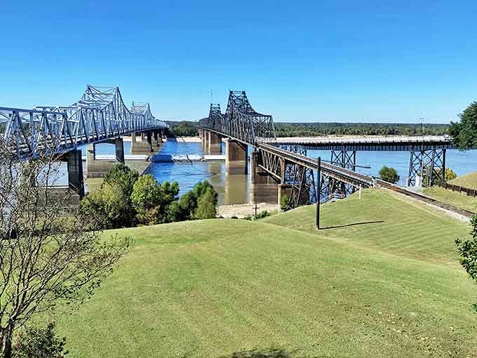 The twin bridges spanning the mighty Mississippi offer more than just passage&mdash;they're front-row seats to the river that shaped America's heartland.