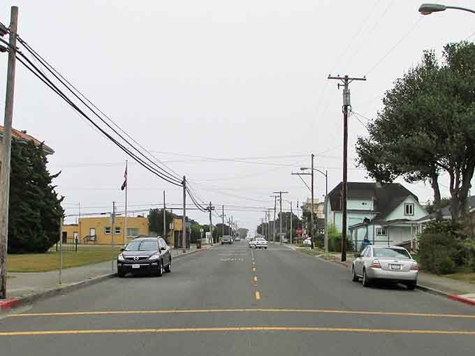 Crescent City's quiet streets reflect its laid-back coastal charm, where fog often rolls in from the nearby Pacific.
