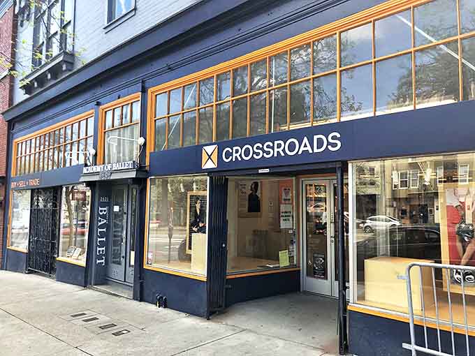 Crossroads Trading's stylish storefront in San Francisco looks more like a boutique than a secondhand shop.