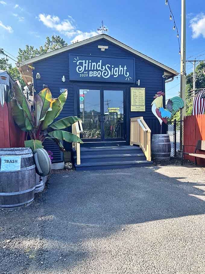 That cheerful exterior promises the kind of BBQ joy that makes your day infinitely better.