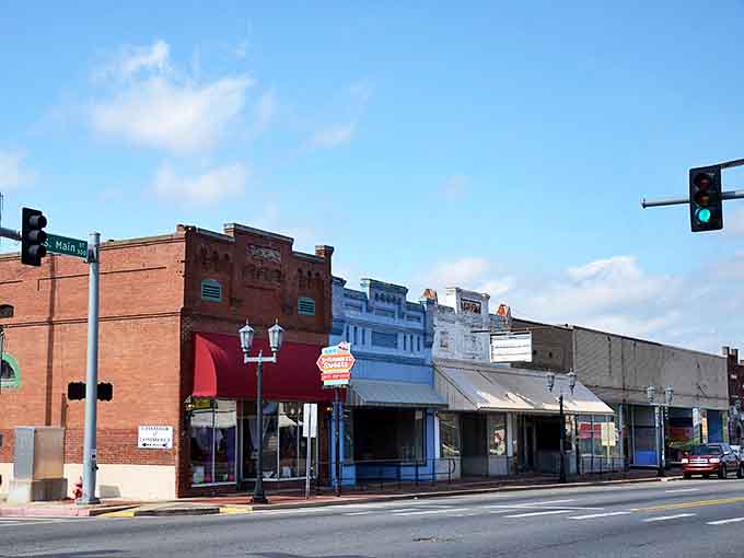Malvern's brick buildings and daffodil banners create a downtown where Norman Rockwell would have happily set up his easel.