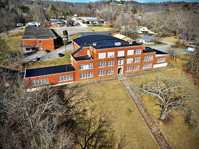 Olive Hill High School stands as a brick sentinel overlooking the town, a reminder of simpler times and community values.