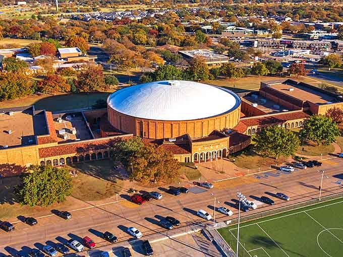 The iconic dome of Wichita Falls' coliseum stands like a proud Texas sentinel, hosting everything from rodeos to rock concerts since before Elvis was king.