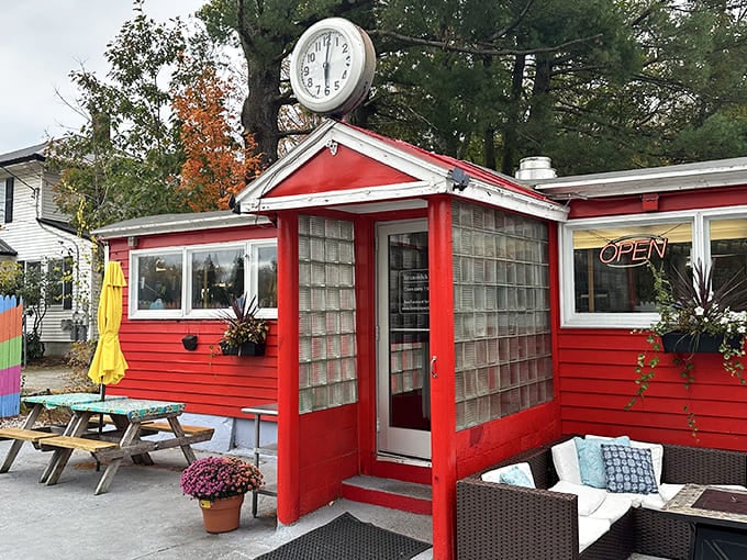 This little red diner doesn't need fancy frills when the home fries inside are crispy enough to make you weep with joy.