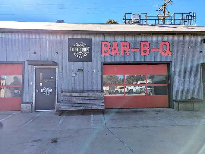 Those red garage doors might as well be portals to barbecue heaven&mdash;where brisket dreams and rib fantasies become reality.