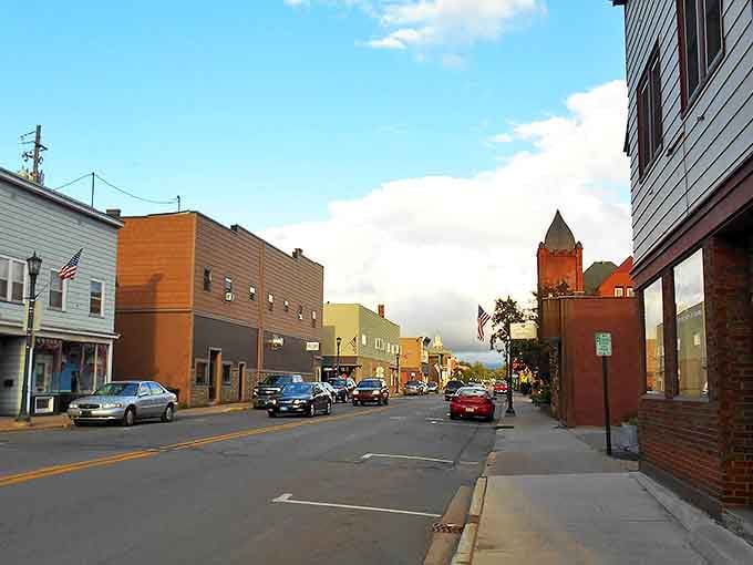 Ishpeming's vibrant fall colors transform an ordinary street into a magical corridor of amber and gold.